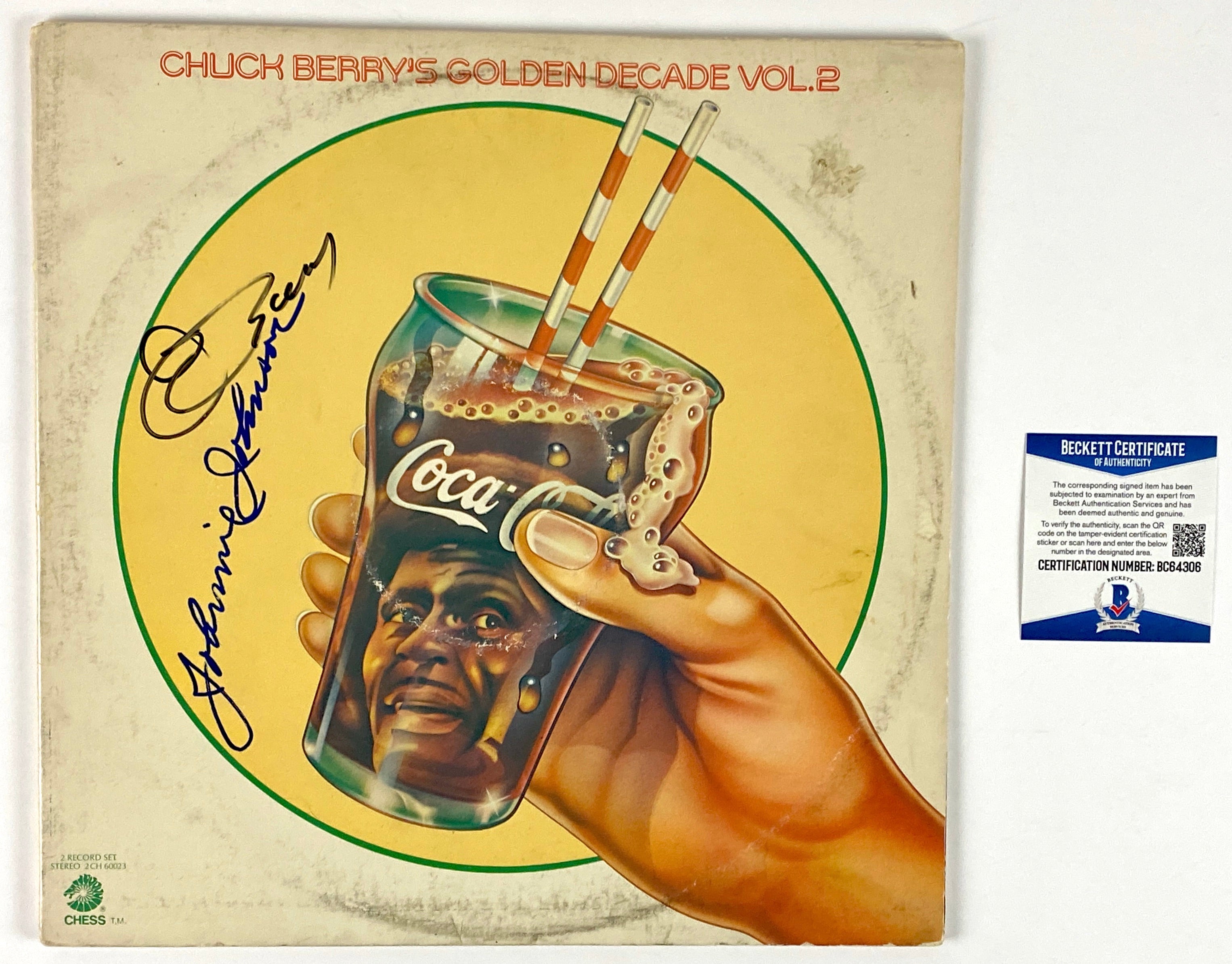 Chuck Berry Johnnie Johnson Autograph Signed "Golden Decade Vol.2" Alb