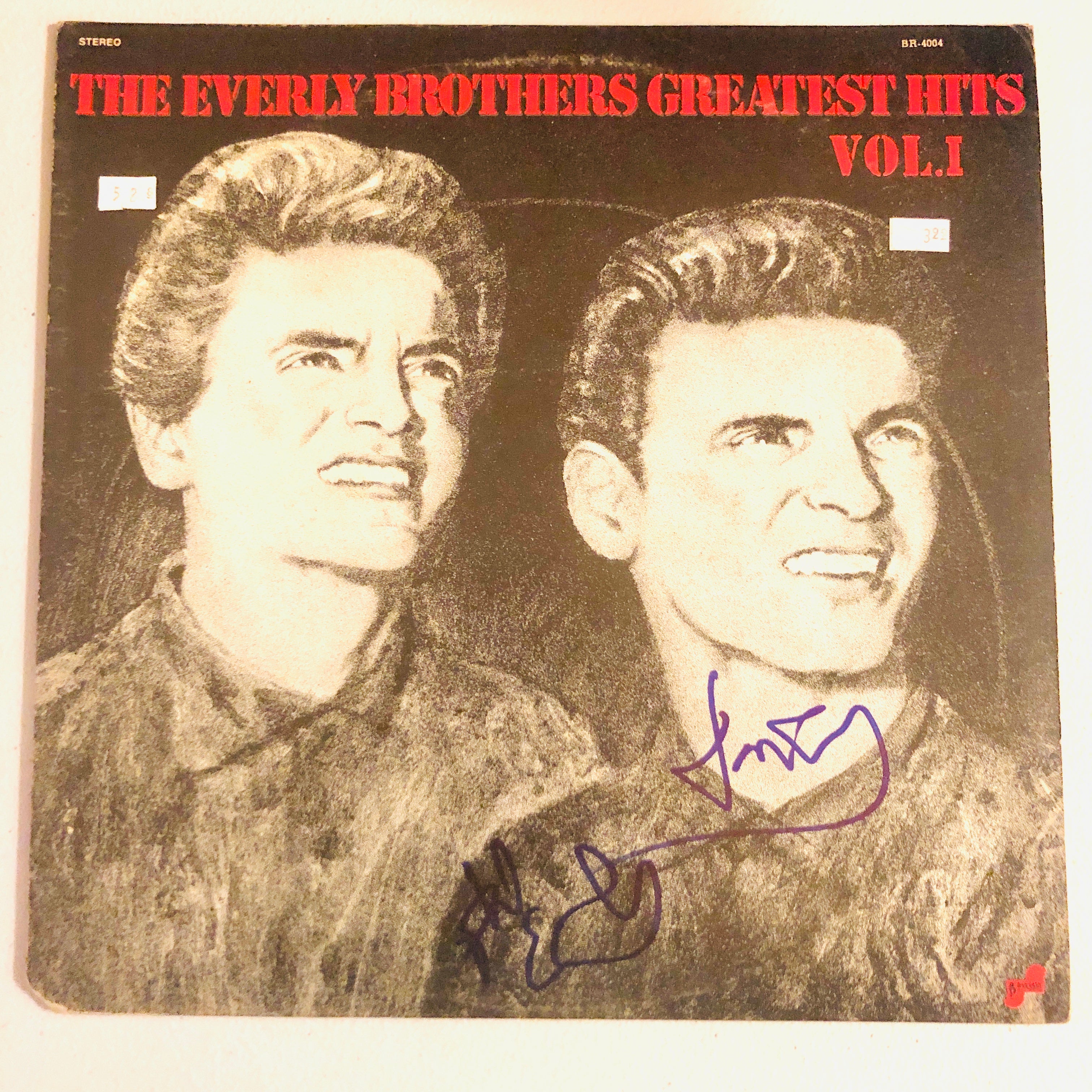 EVERLY BROTHERS Autograph Signed "Greatest Hits Vol.I"Album Record LP